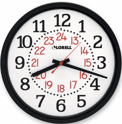 Lorell 14" Profile Radio Controlled Wall Clock in Black - LLR60993 ...