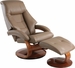 Mac Motion Swivel Recliner with Ottoman - Sand Leather - 58LO324103 ...