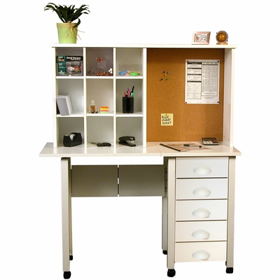 Mobile Folding Double Desk Work & Crafting Center - 1019 - Venture Horizons