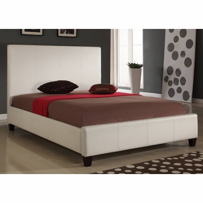 Modus Mambo Leather Panel Bed in Ivory - 2XA7L4 - Modus Beds