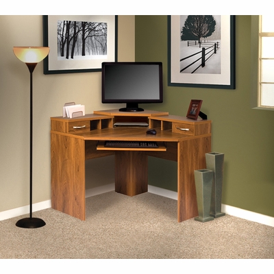 Office Adaptations Corner Desk with Monitor Platform - 22110 ...