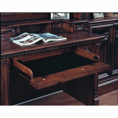 Parker Barcelona Bookcase Entertainment Wall System with Library Desk ...