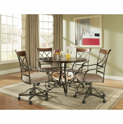 Powell 5 Pc. Hamilton Dining Set with (4) 697-435 Swivel Arm Chairs ...
