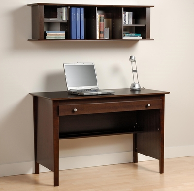 Prepac Belcarra Contemporary Desk & Hutch Set in Espresso - EWD-4730-K ...