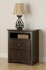 Prepac Fremont Espresso 2 Drawer Nightstand with Open Cubbie - EDC-2428 ...