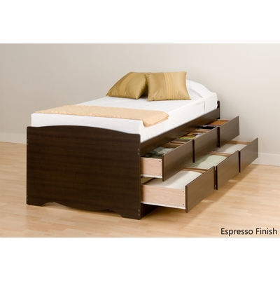 Prepac Tall Twin Platform Storage Bed - BBT-4106 - BBT-4106 - Prepac ...