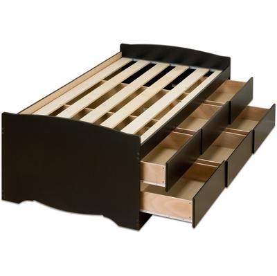Prepac Tall Twin Platform Storage Bed - BBT-4106 - BBT-4106 - Prepac ...