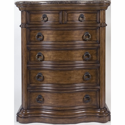 Pulaski San Mateo Drawer Chest with Marble Top - 662124 - 662124 ...