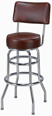 Regal Elite Double Ring Heavy Duty Swivel Bar Stool with Chrome - 2106 ...