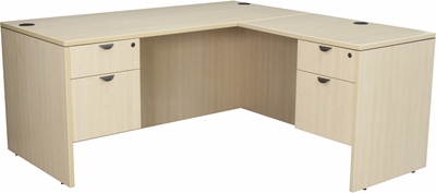 Regency Maple 60" Desk, Pedestals, & Return - LLD6030-PL - Regency ...