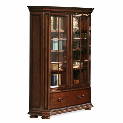 Riverside Cantata 76 Inch Glass Door Bookcase - 4934 - Riverside Furniture
