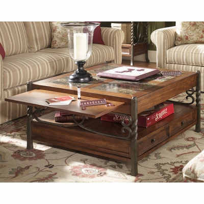 Riverside Medley Square Coffee Table with Drawers - 45006 - Riverside ...