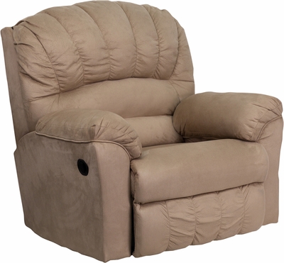 Rocker Recliner in Padded Saddle Microfiber - HM-600-PADDED-SADDLE-GG