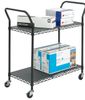 Safco Wire Utility Cart with Two Shelves - 5337BL - Safco Office