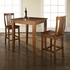 San Diego 3 Piece Cherry Cherry Pub Table with School House Stools ...