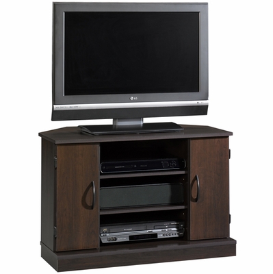 Sauder Beginnings Corner TV Stand Cinnamon Cherry - 409036 - Sauder ...