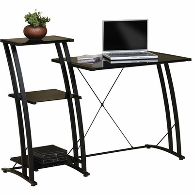 Sauder Deco Tiered Desk Black / Black - 408687 - Sauder Furniture