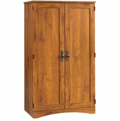 Sauder Harvest Mill Computer Armoire Abbey Oak - 404958 - Sauder Furniture