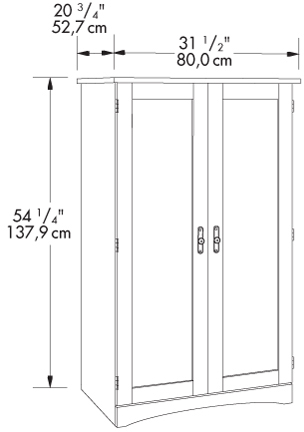 Sauder Harvest Mill Computer Armoire Abbey Oak 404958 Sauder Furniture