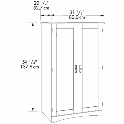 Sauder Harvest Mill Computer Armoire Abbey Oak - 404958 - Sauder Furniture