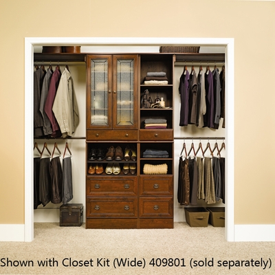 Sauder Narrow Closet In A Box - Coach Cherry - 409802 - Sauder Furniture