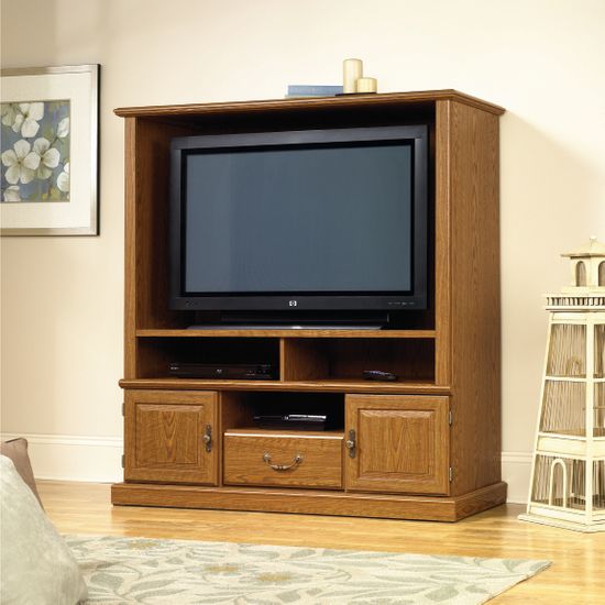 Sauder Orchard Hills 47 Wide Entertainment Center Carolina Oak 400455 Sauder Furniture