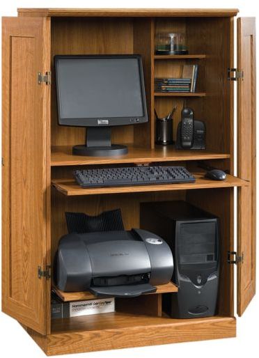 Sauder computer armoire store