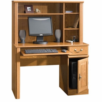 Sauder Orchard Hills Computer Desk with Hutch Carolina Oak - 401353 ...