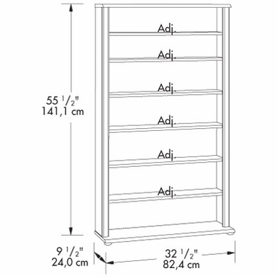 Sauder Orchard Hills Multimedia Storage Tower Carolina Oak - 401739 ...