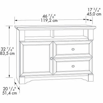 Sauder Palladia High Boy Select Cherry - 411626 - Sauder Furniture
