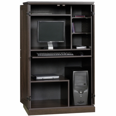 Sauder Space Saving Computer Armoire Cinnamon Cherry - 411614 - Sauder ...