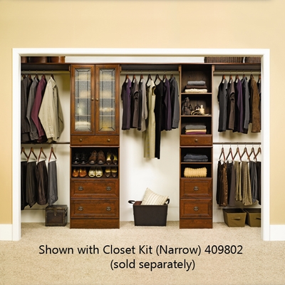 Sauder Wide Closet In A Box - Coach Cherry - 409801 - Sauder Furniture