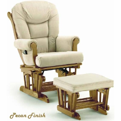 Shermag 37779CB - Glider Rocker & Ottoman Beige Microfiber - 37779CB ...