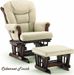 Shermag 37779CB - Glider Rocker & Ottoman Beige Microfiber - 37779CB ...