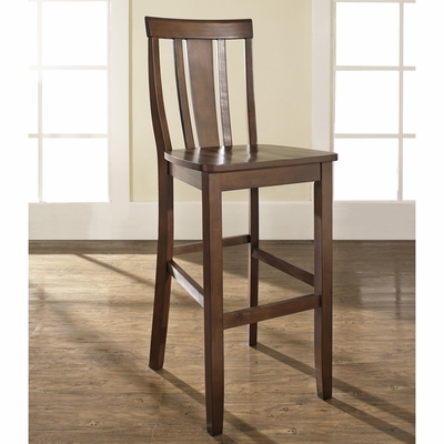 Shield Back Bar Stool - Mahogany with 30" Seat Height - CF500130-MA ...