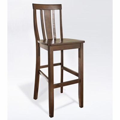 Shield Back Bar Stool - Mahogany with 30" Seat Height - CF500130-MA ...