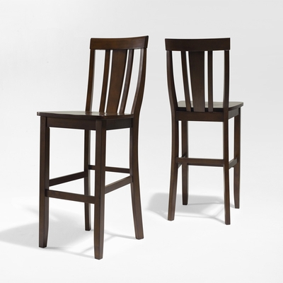 Shield Back Bar Stool - Mahogany with 30" Seat Height - CF500130-MA ...