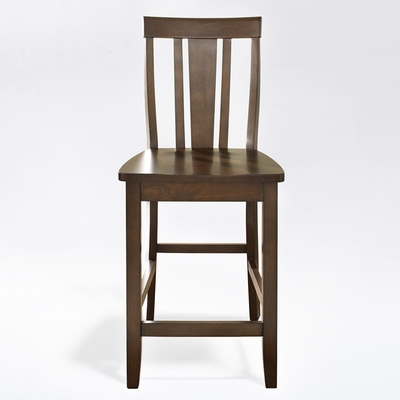 Shield Back Bar Stool - Vintage Mahogany with 24" Seat Height ...