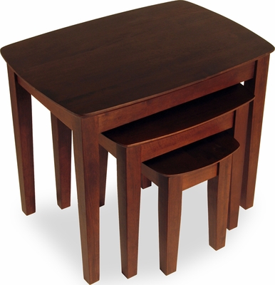 Solid Wood Nesting Tables - 3 Piece Set - 94327 - Winsome Wood Trading