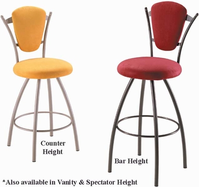 Trica Clip Swivel Stool Upholstered Seat Metal Frame - CLIP - Trica Bar ...