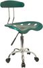 Vibrant Green and Chrome Computer Task Chair with Tractor Seat - LF-214 ...