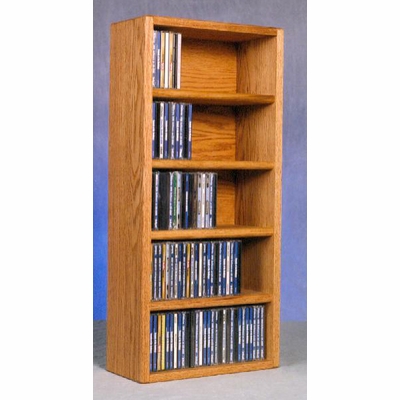 Wood Shed Solid Oak 130 CD Desktop or Shelf CD Cabinet - 503-1 - Wood ...