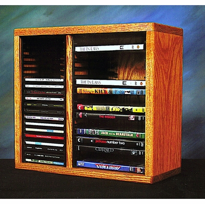 Wood Shed Solid Oak CD-DVD-VHS Storage Rack - 211-1CD-DVD - Wood Shed ...