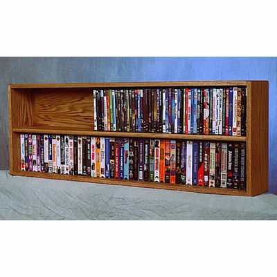 Wood Shed Wall or Shelf Mount DVD-VHS Tape-Book Cabinet - 210-4W - Wood ...