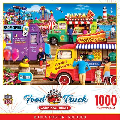 Food Truck Roundup Carnival Treats 1000 Piece Puzzle