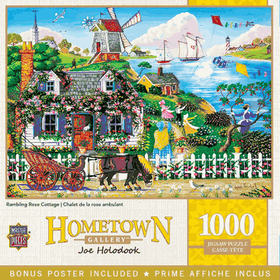 Hometown Gallery Rambling Rose Cottage 1000 Piece Puzzle