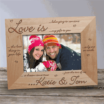 Personalized Love Is Picture Frame|Custom Romantic Gift