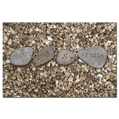 Personalized Peace and Love Welcome Mat - Personalized Doormats