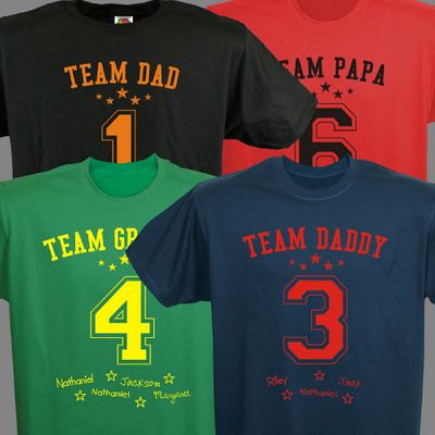 Personalized Dad T-Shirts, Custom Family Shirts, Father's Day Shirts