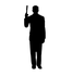Secret Agent Spy With Gun Silhouette Standee - Future Memories